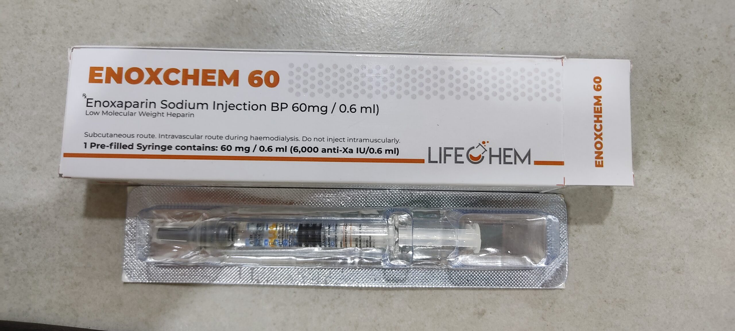 Enoxaparin Injection – Prefilled Syringe 40mg, 60mg, 80mg